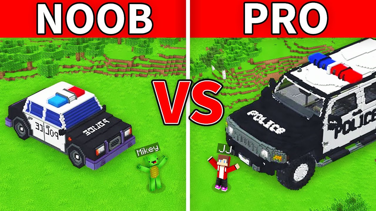 Mikey & JJ - NOOB vs PRO : FBI Car House Build Challenge in Minecraft ...