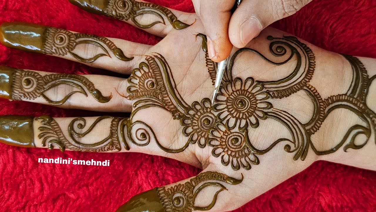 2 minute Wali easy arabic mehndi design/ new simple sobar zatpat hone ...