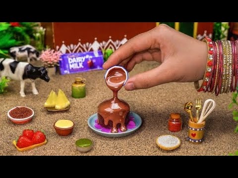 miniature Chocolate Ludu Recipe/ tiny foodkey/ mini food - YouTube