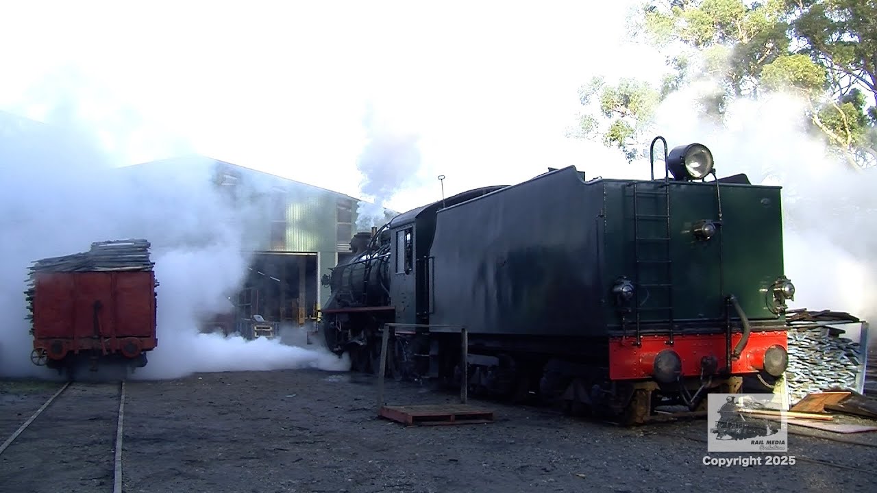 Cold winter steam operations - YouTube