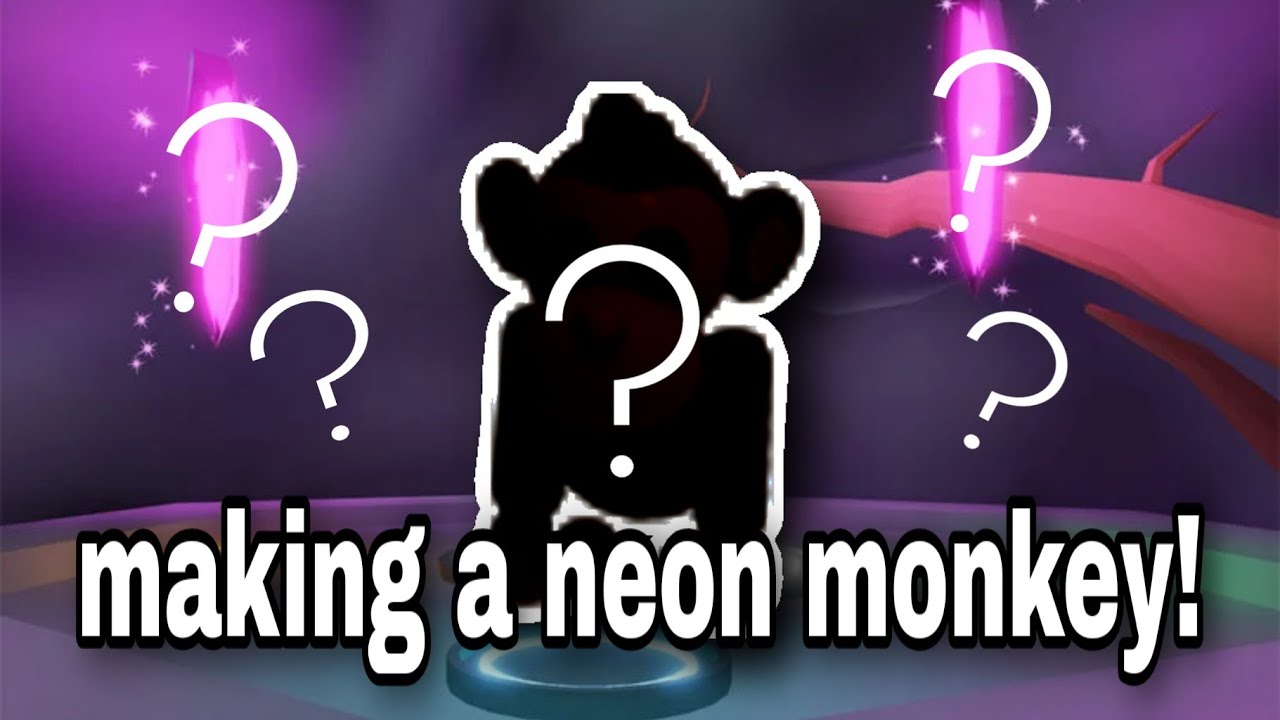 Making a neon monkey! | Adopt me | making neon - YouTube