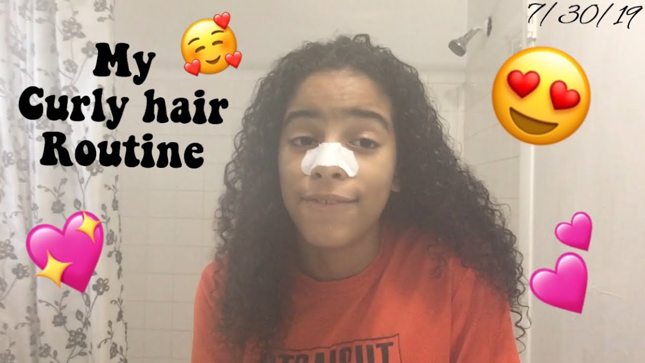 My curly hair routine😍 - YouTube