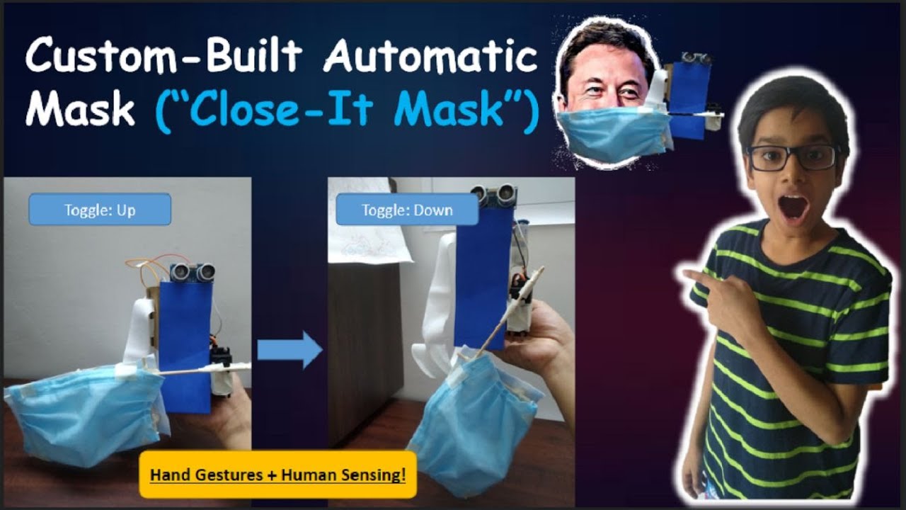 "Close-It Robotic Mask"😷 AUTOMATIC mask that actually works😱 with HAND ...