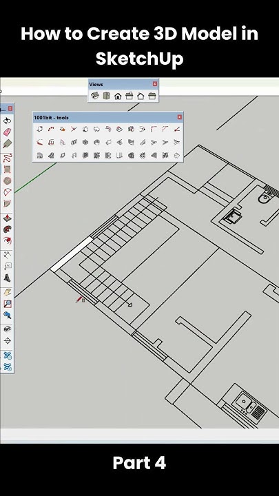 How to Create a 3D Model in SketchUp - Part 4| Converting 2D Plan into 3D with Push Command # ...