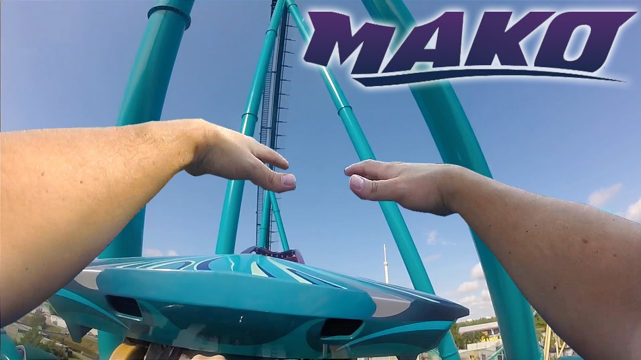 MAKO ROLLER COASTER POV | Seaworld Orlando | On-ride GoPro - YouTube