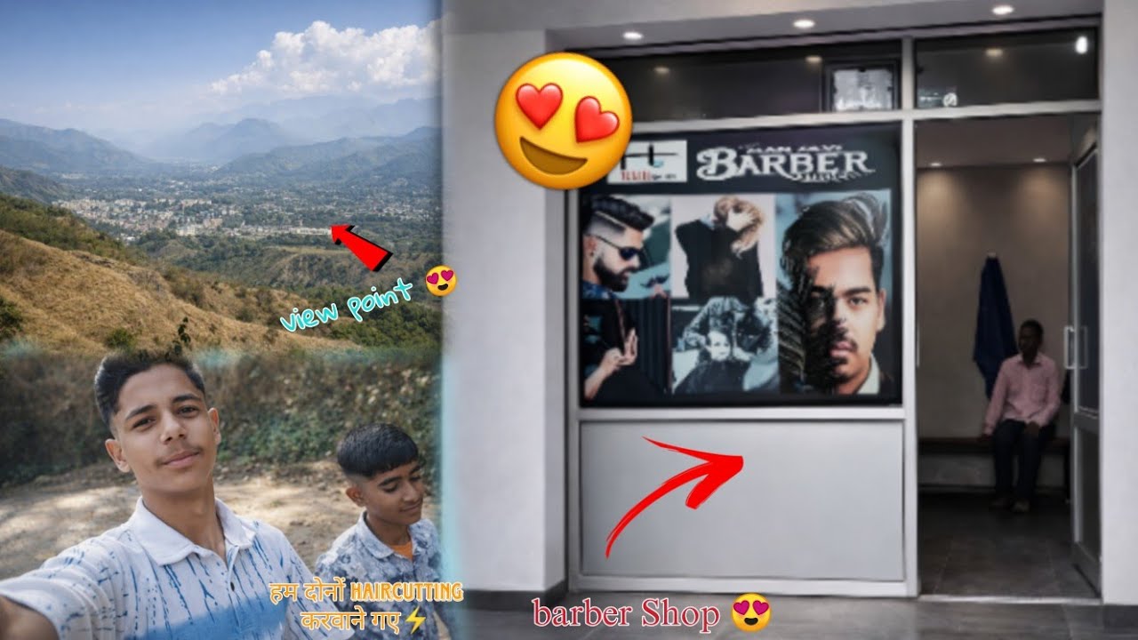 Aaj ham hair cutting krbane gye😍😃।। कांगड़ा के ️ सुंदर नज़ारा 🥰😍 ...