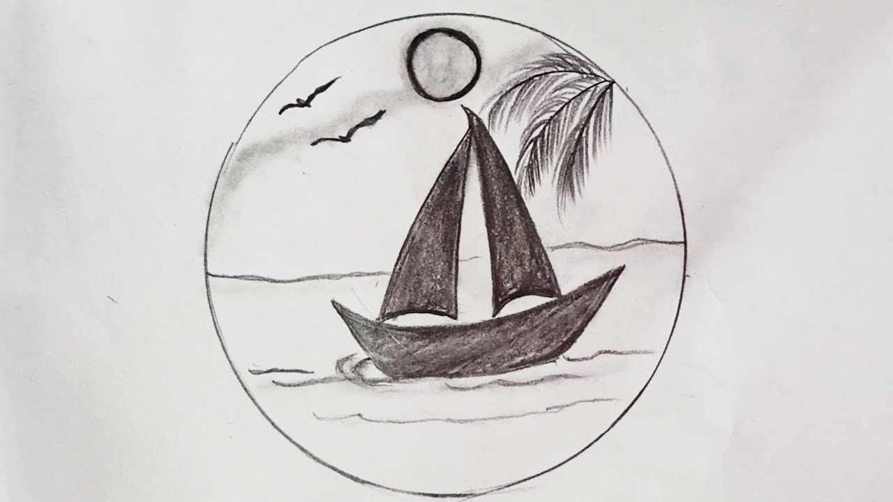 landscape pancil skech|| beautiful skech drawing tutorial videos step ...