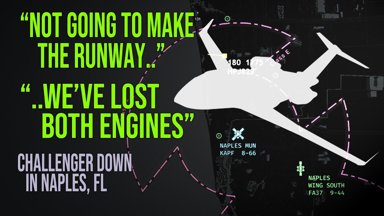"We've Lost Both Engines" | Challenger N823KD Hop-A-Jet Down In Naples ...