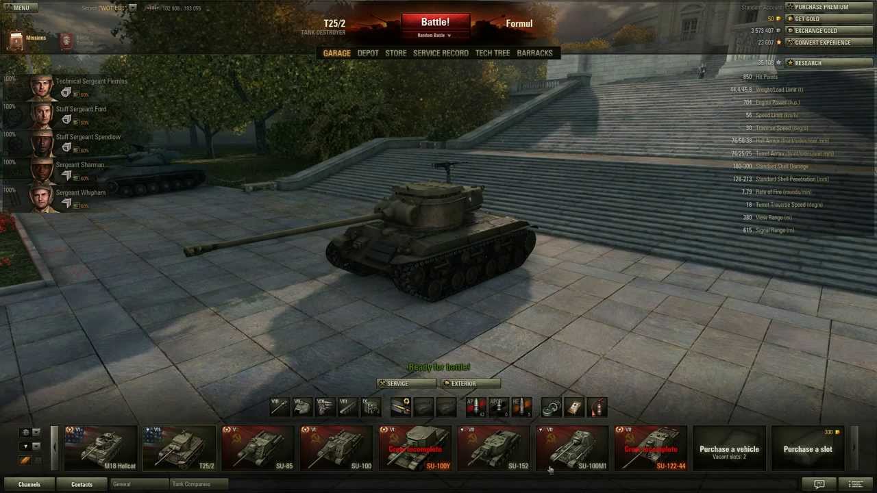 World of Tanks: T25/2 - Tier 7 American Tank Destroyer - Review - YouTube