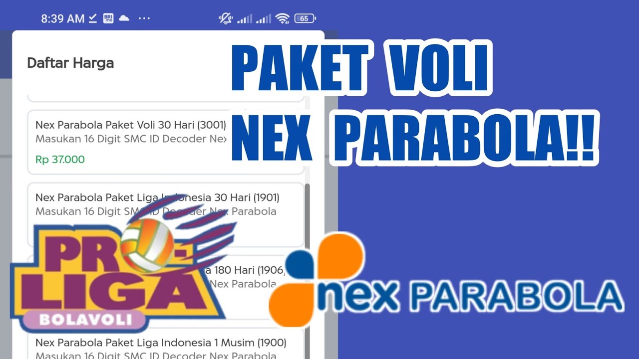 Cara Isi Paket Voli Proliga di Receiver Nex Parabola - YouTube