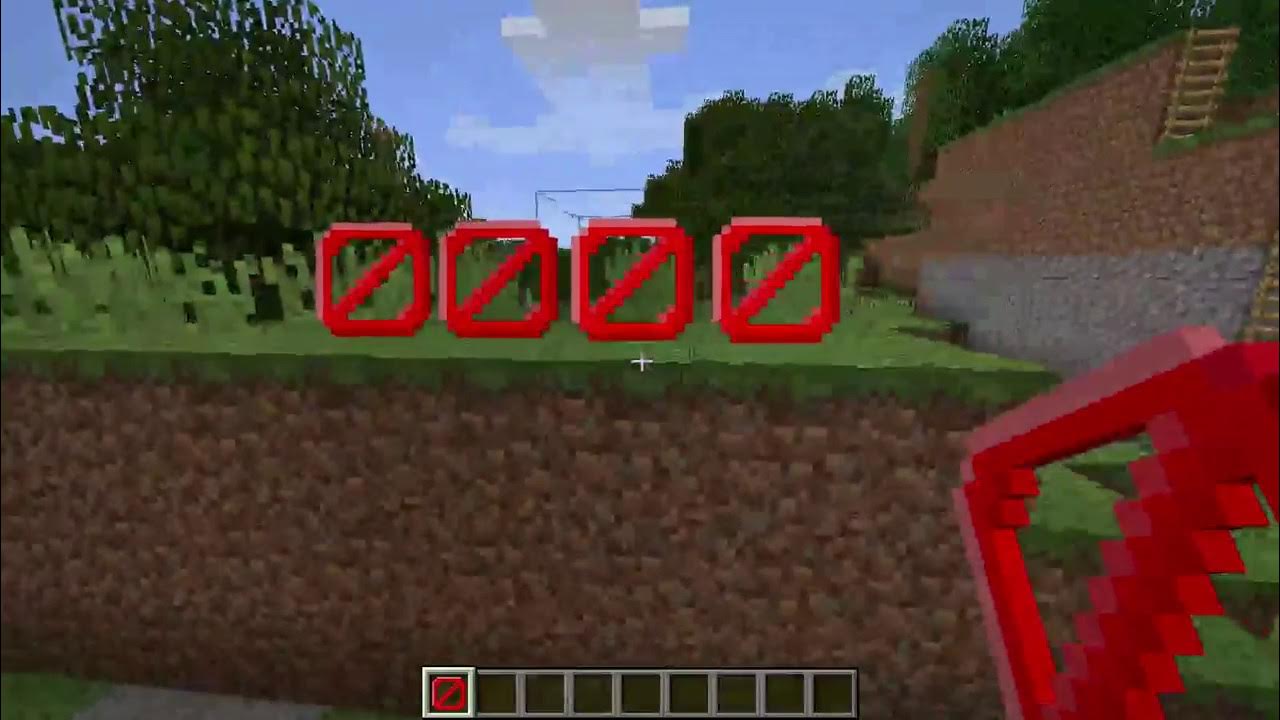 commande pour se give une barrière invisible et un command block - YouTube