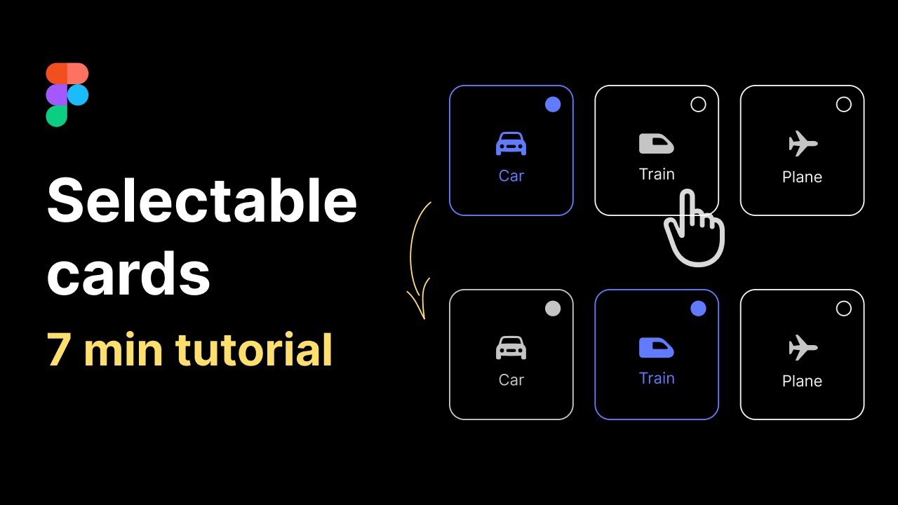 Selectable cards in Figma - YouTube