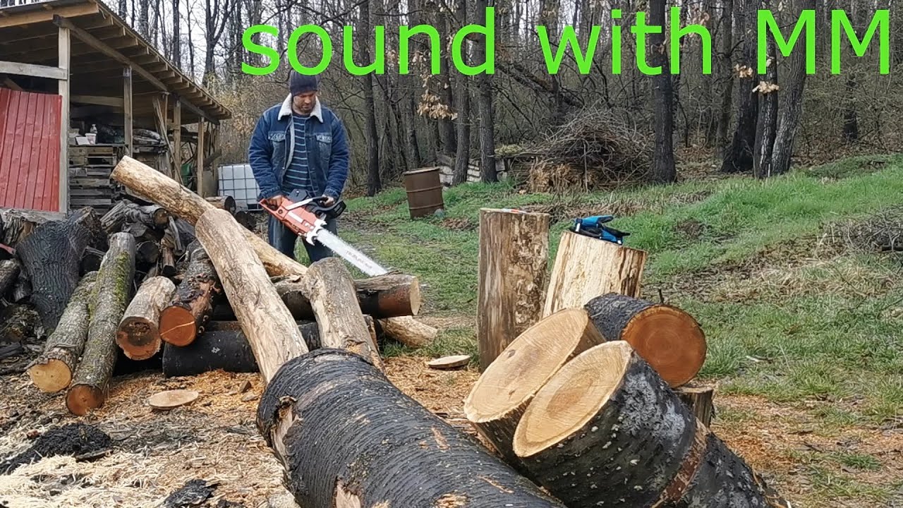 Dolmar PS-9010 (90cc, 6.9HP), porting the muffler and before/after test ...