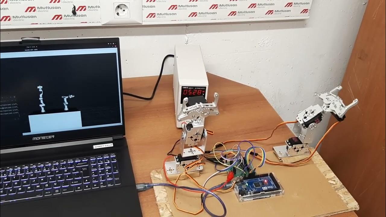 3 DOF Two Gripper 2 Joystick Controller ROS(Robot Operating System) with RVIZ Visualization ...