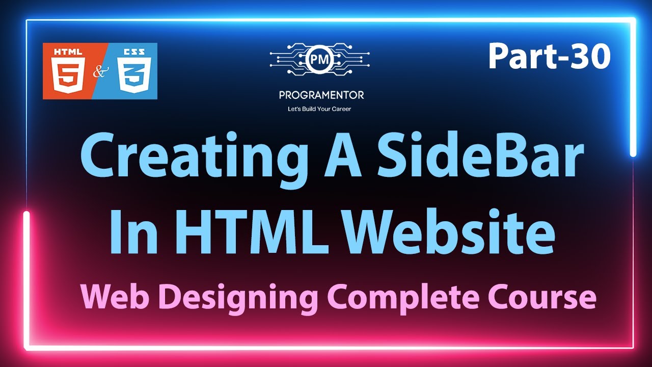30 Creating Sidebar In Html Website Sidebar In Html Css Html 5308