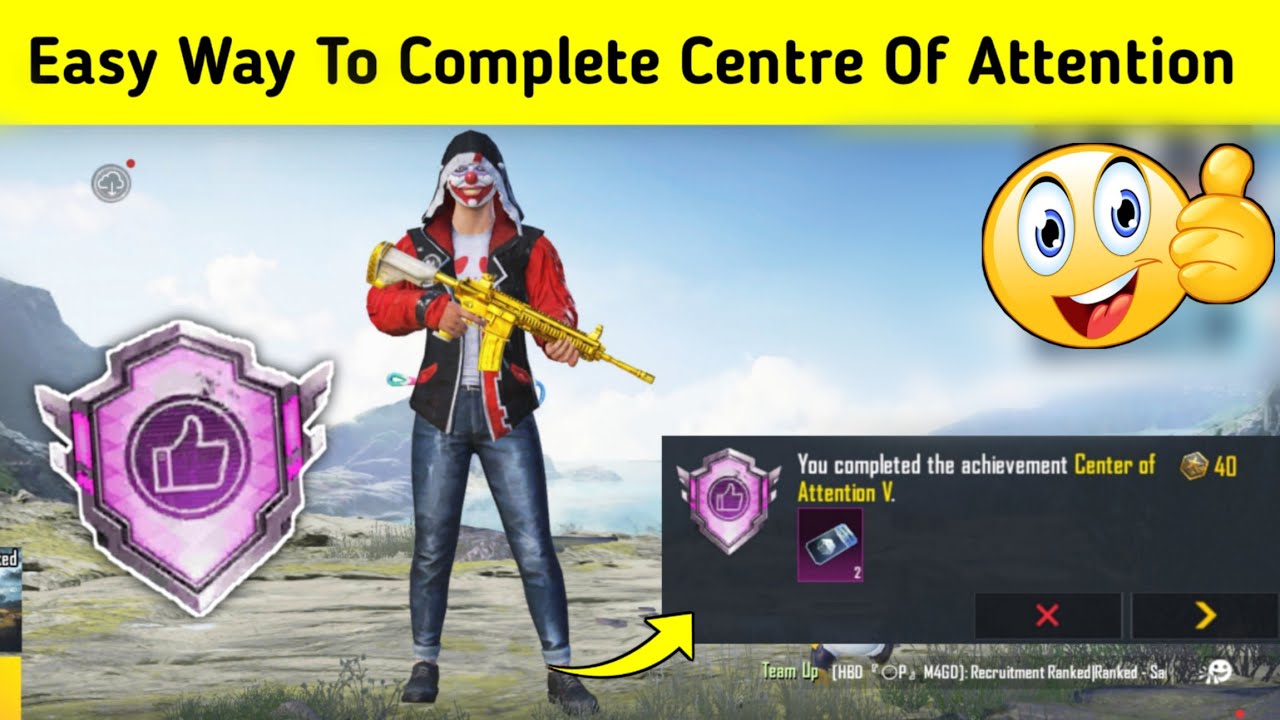 Easy Way To Complete Centre Of Attention Achievement In Bgmi | Pubg ...