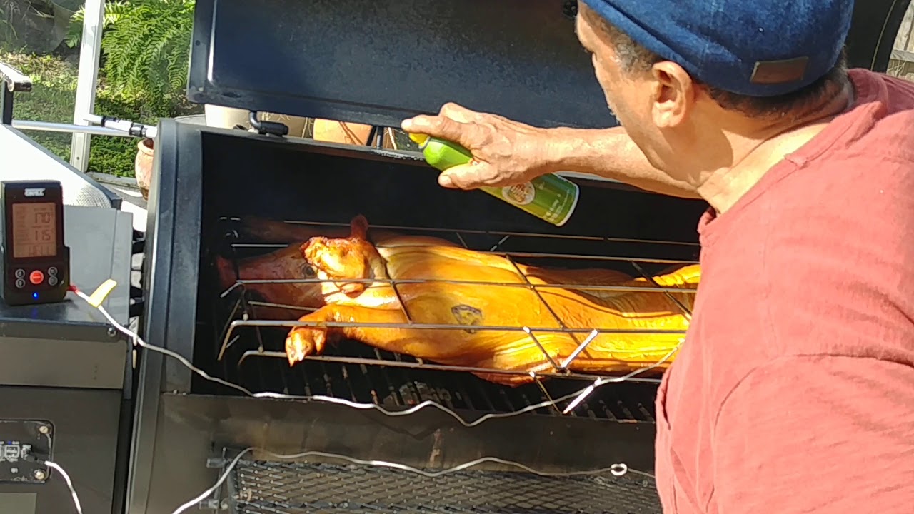 Asando Lechon en Pellet Grill January 10, 2021 - YouTube