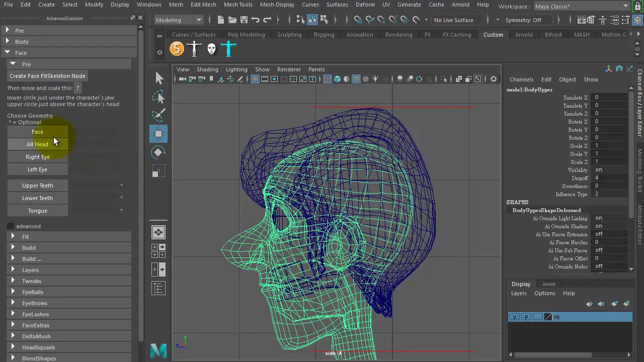Face Rigging - 02 Head - YouTube