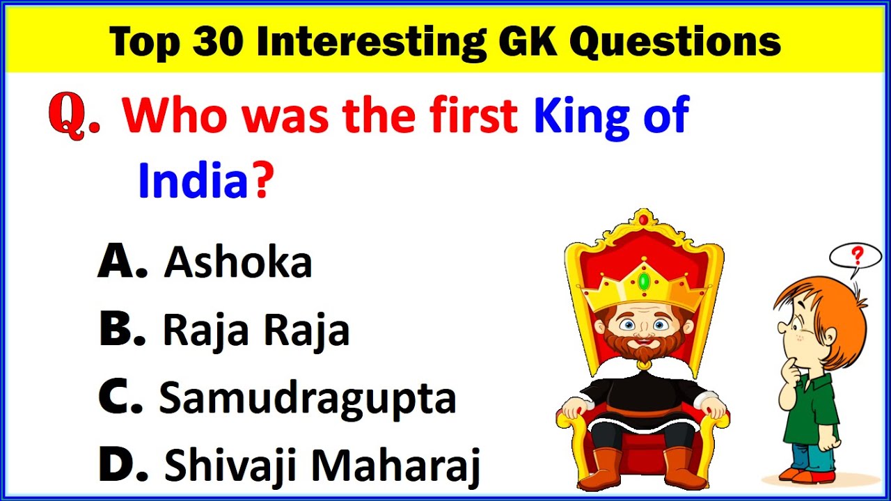 Top 30 INDIA Gk Question and Answer | Gk Questions and Answers | Gk ...
