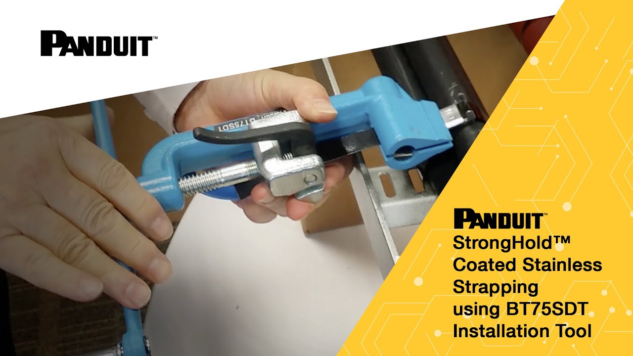 StrongHold™ Coated Stainless Strapping using BT75SDT Installation Tool ...
