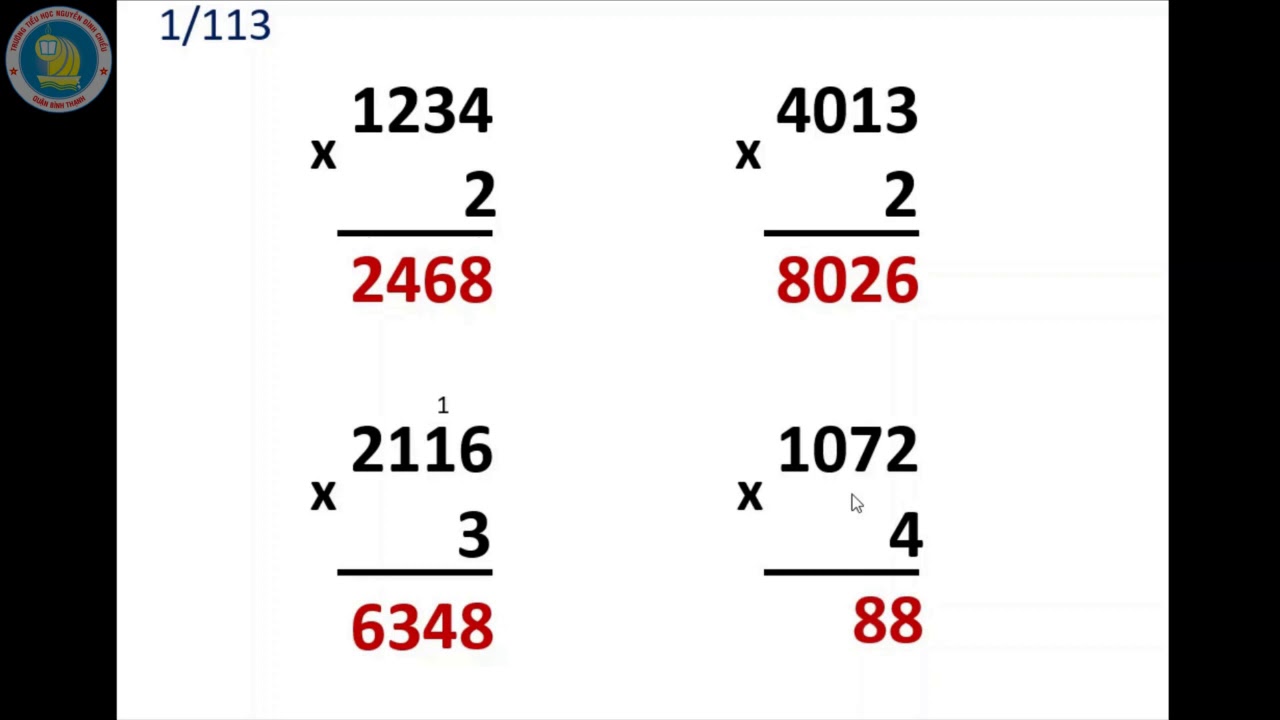 Toán 2 - Phép nhân (Tiết 1) - YouTube