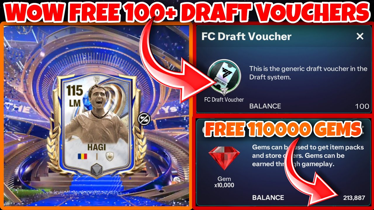 How to get 100+ DRAFT VOUCHERS (F2P Calculation) || FREE 110K GEMS # ...