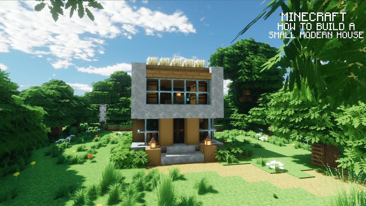 Minecraft: How to Build a Stater House | Simple Modern House Tutorial ...