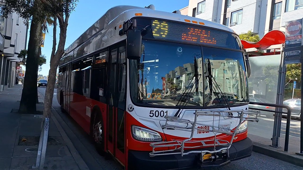 SF Muni: 2020 New Flyer XE40 #5001 on 29 Sunset - Outbound to Paul ...