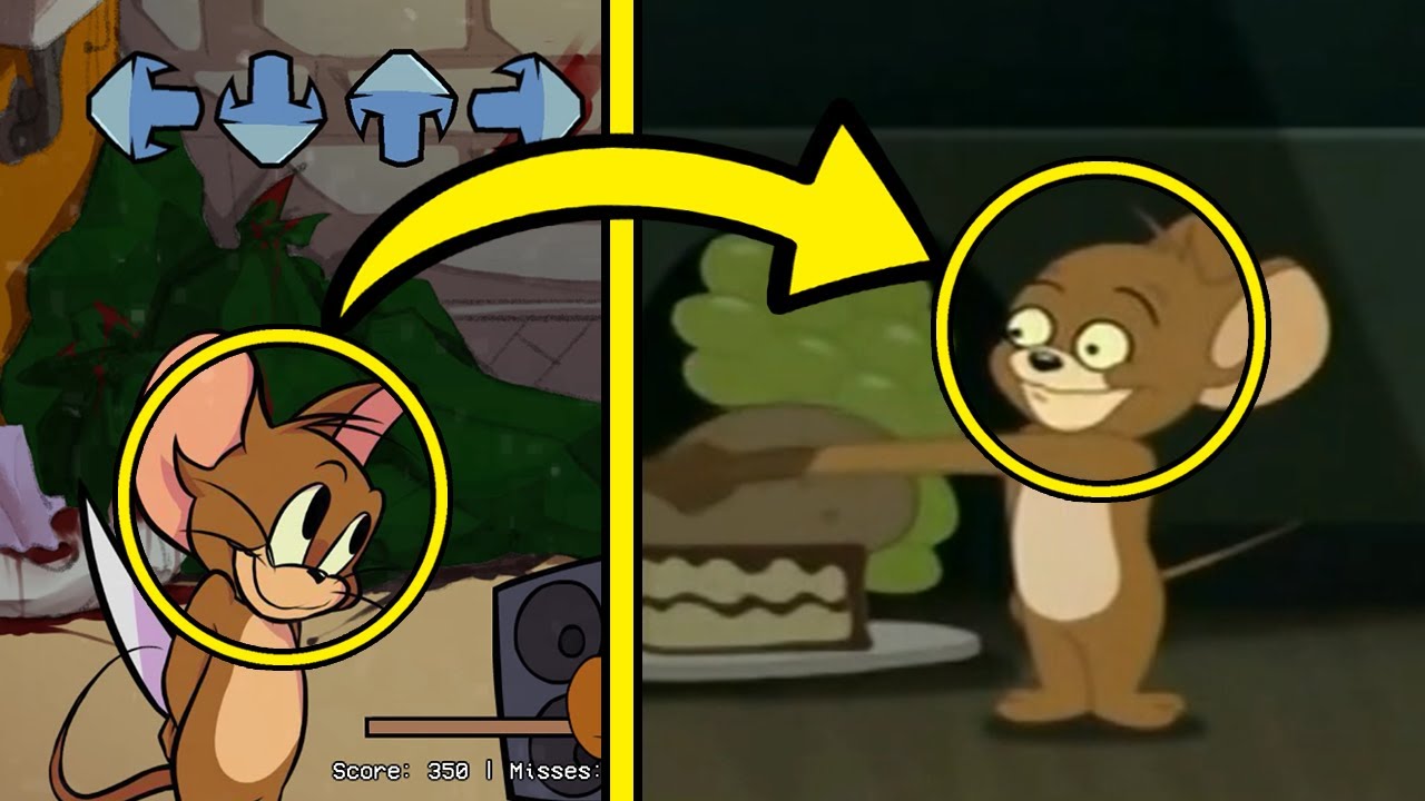 References in FNF VS Jerry (Tom's Basement Show) (FNF Mod) - YouTube