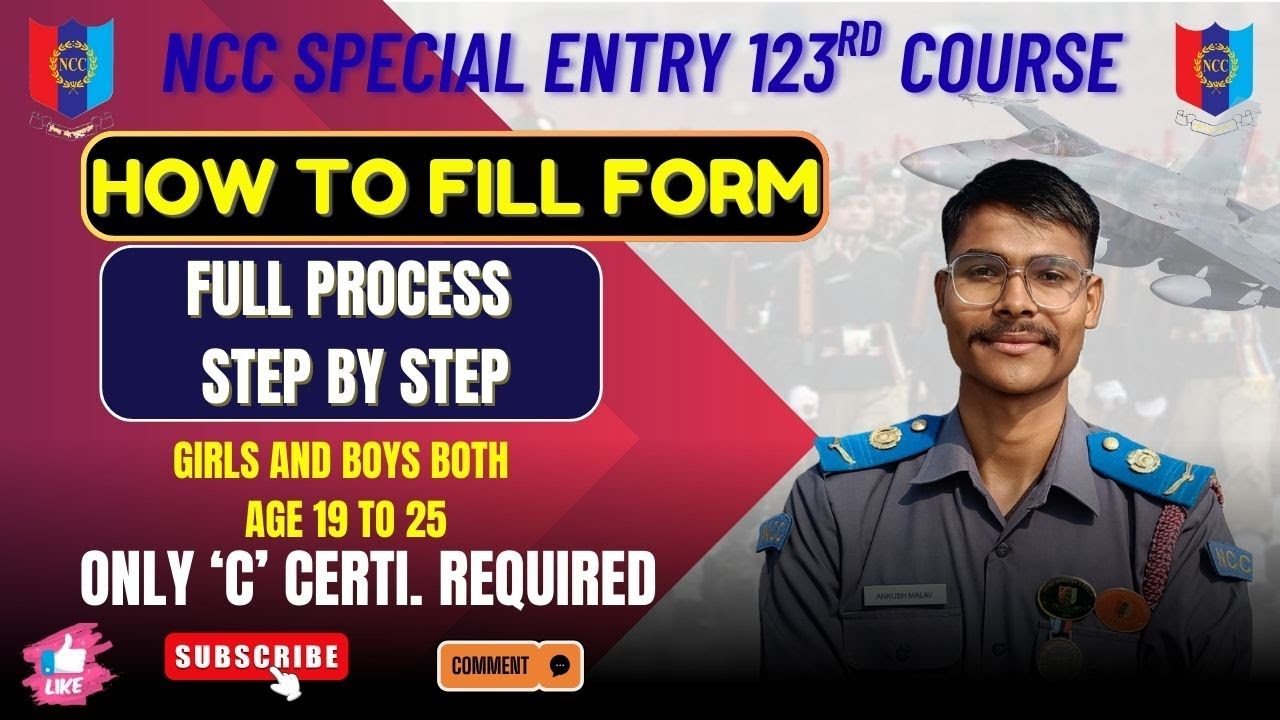 NCC Special Entry 2025 form fill up ||Army ncc 123rd course ...