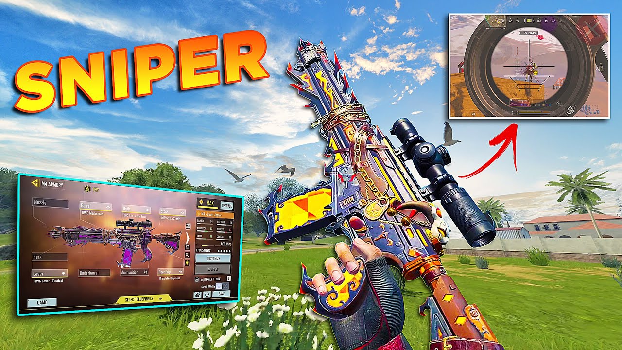 I CHANGED M4 into SNIPER & it's REALLY INSANE 😱 | NEW M4 GUNSMITH EVER ...