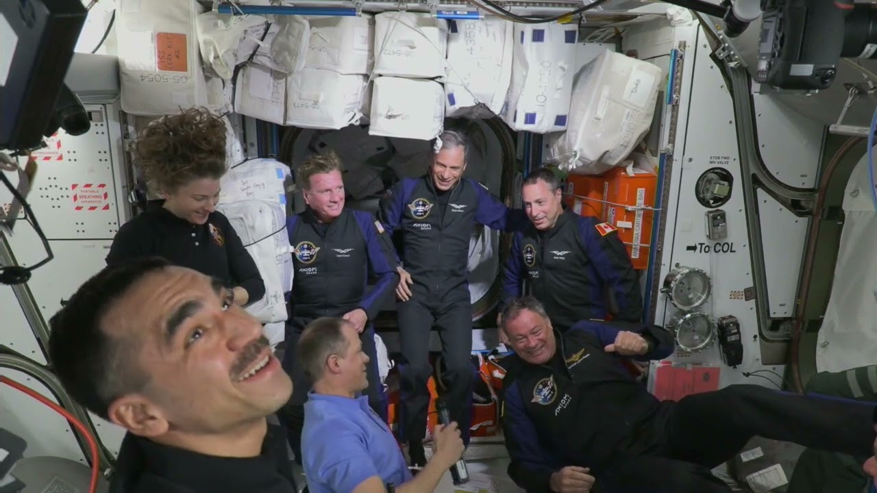 Expedition 67 - Axiom Mission 1 Space Station Arrival, Welcome Ceremony ...