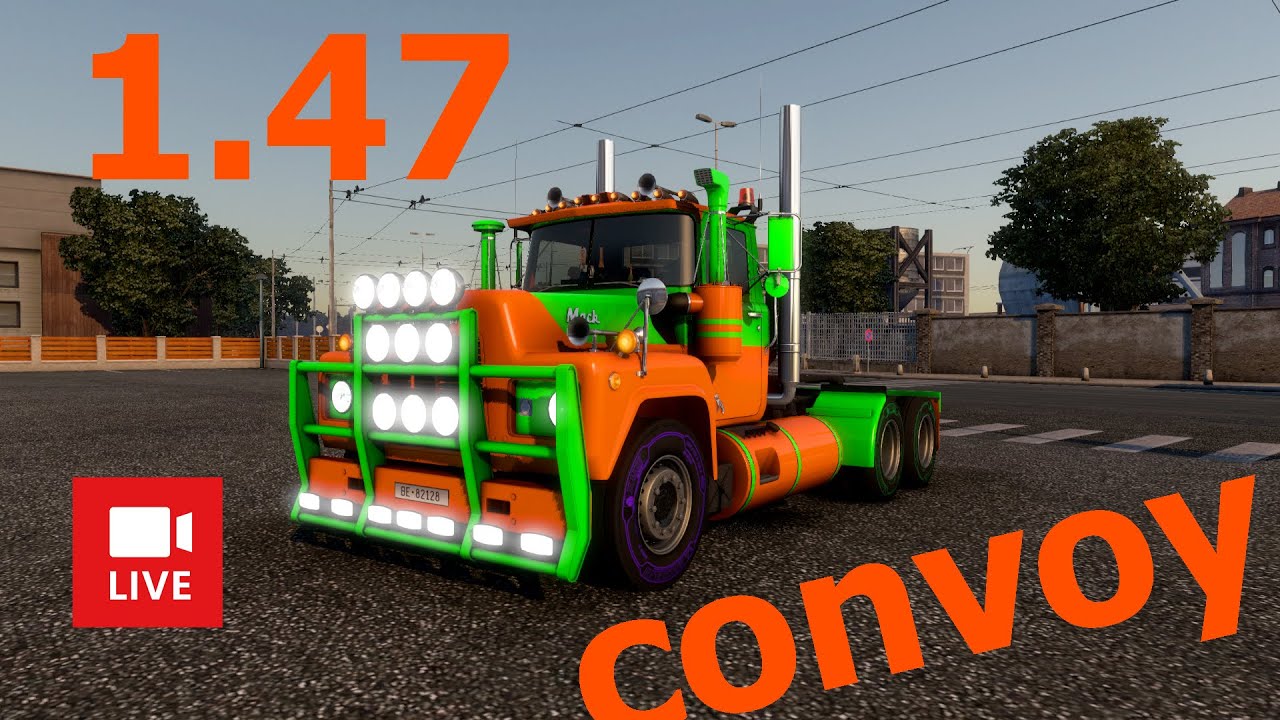 🚧live convoy ลุง มาร์ค ซิ่ง ETS2 1.47 - YouTube