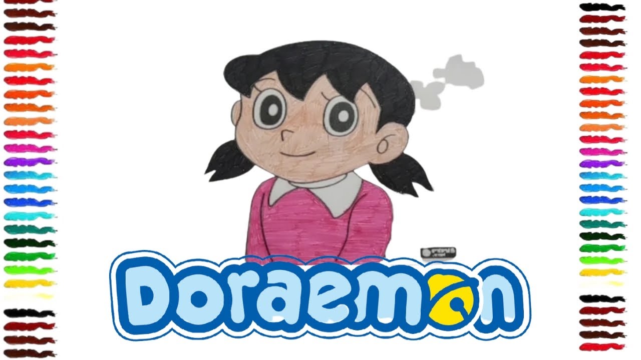 Shizuka from Doraemon colouring. How to colour Shizuka From Doraemon ...