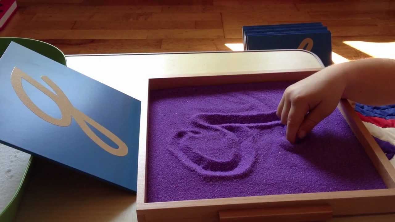 Montessori Sand Tray-practicing lover case "g".MOV - YouTube
