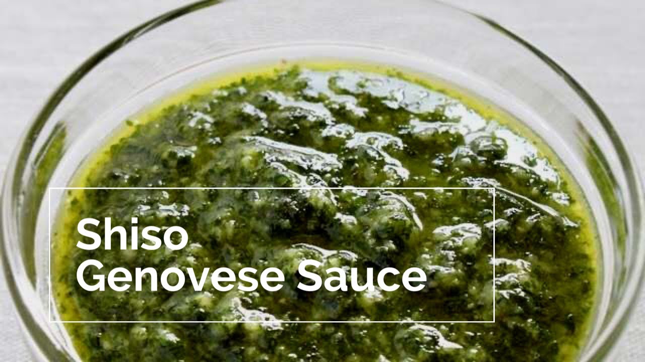 Japanese chef makes Shiso Genovese Sauce - YouTube