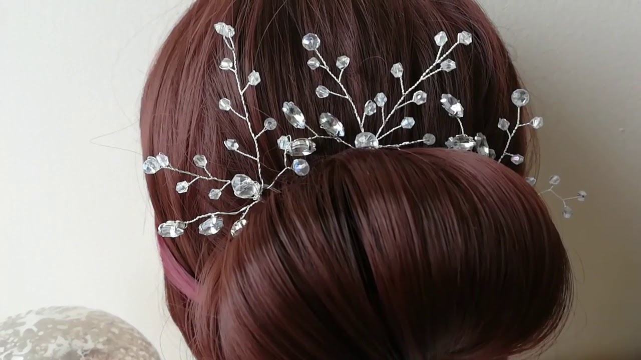 Stylish handmade designer hairpin - Crystal Calla - YouTube