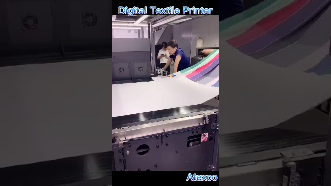 Atexco high speed direct digital textile printing machine - YouTube