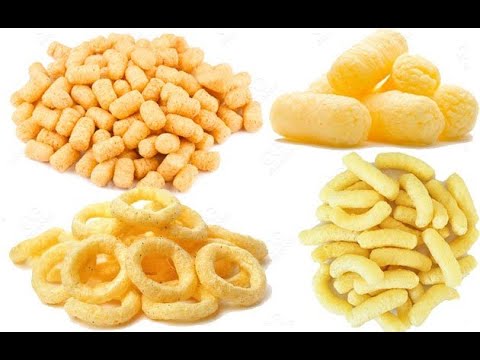 Snacks bar corn snacks extruder machine food extruder machinery - YouTube