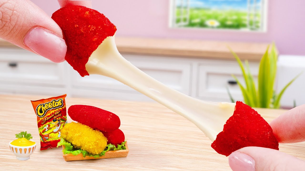 Miniature Cooking Recipe Cheese Volcano with Cheetos Sticks 🌋 ASMR ...