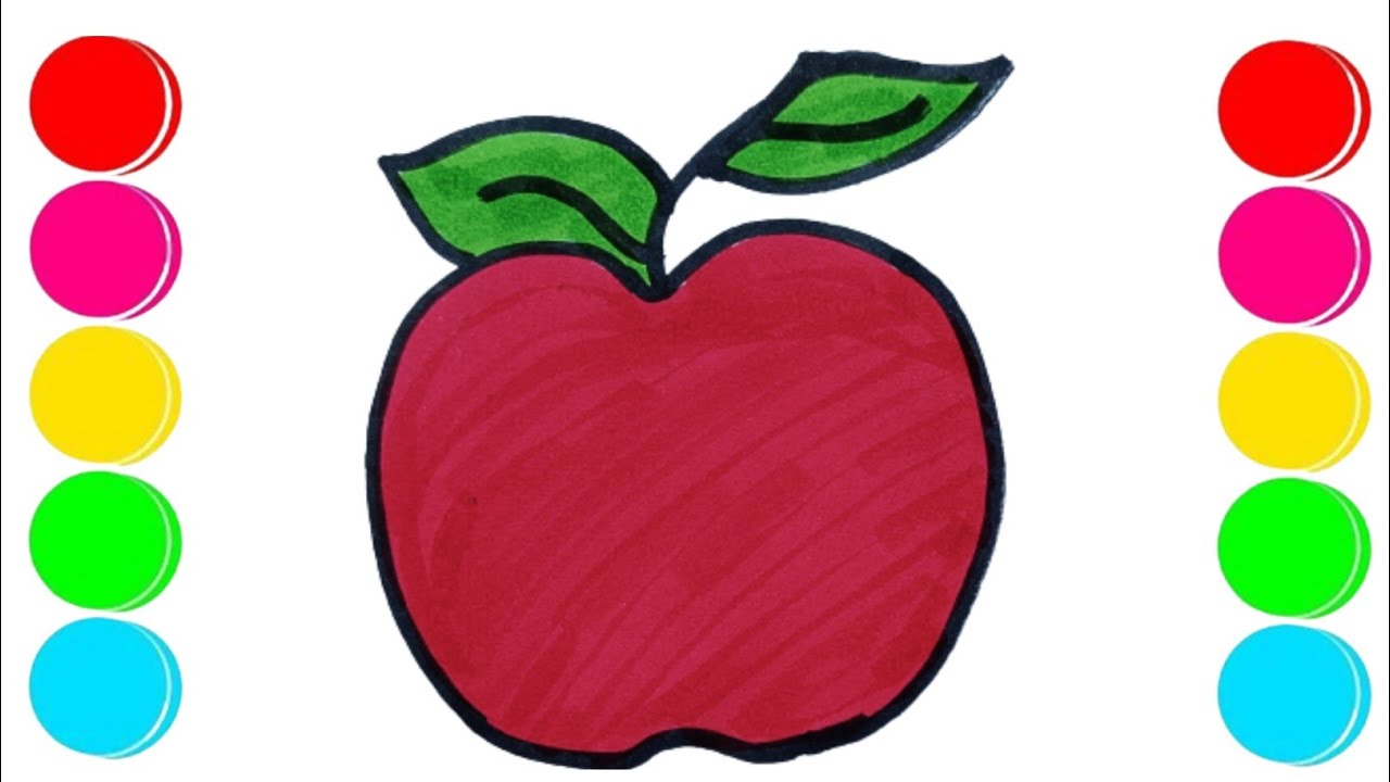 How To Draw An Apple Step By Step 🍎 🍎| Apple Drawing Easy | Apple ...