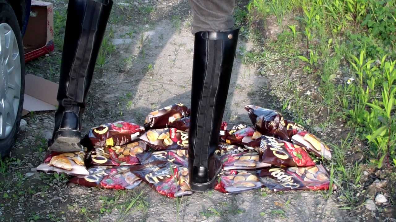 Riding Boots crush food - YouTube