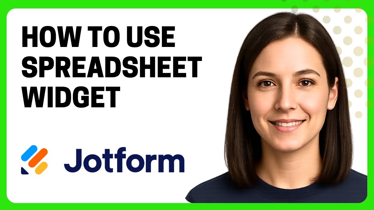 How to Use the Spreadsheet Widget in Jotform - YouTube