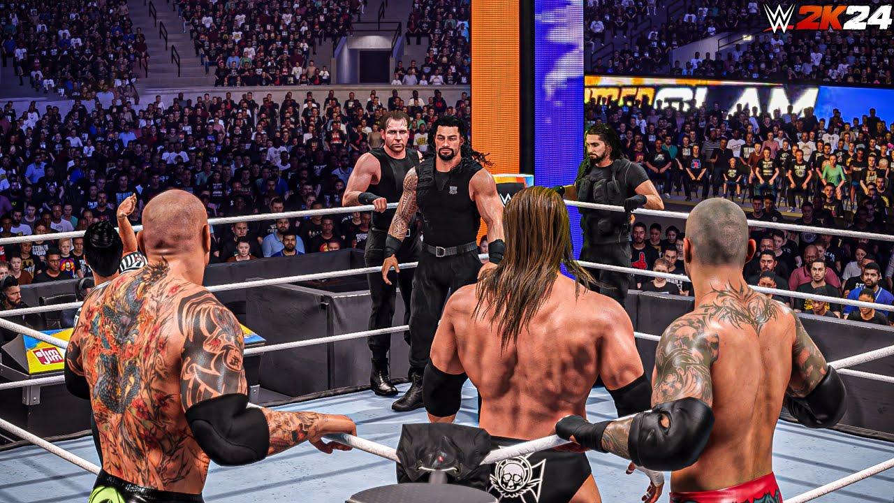 WWE 2K24 - The Shield Vs Evolution Tag Team Match - YouTube