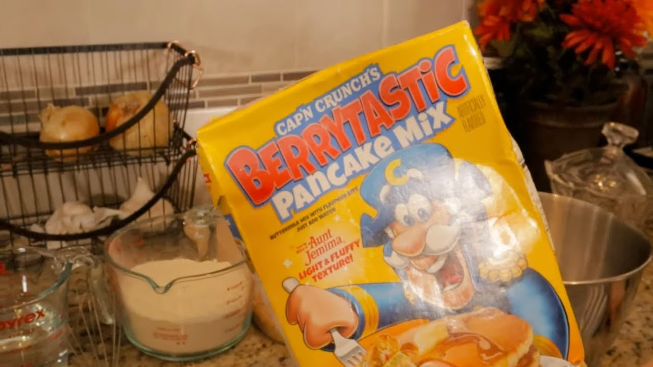 cereal pancake mix - CRUNCH BERRIES - YouTube