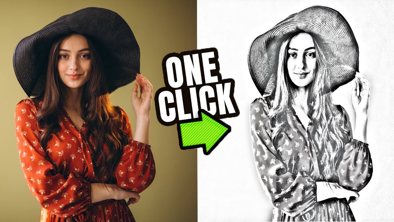 Turn Photo into Pencil Sketch Photoshop Tutorial - YouTube