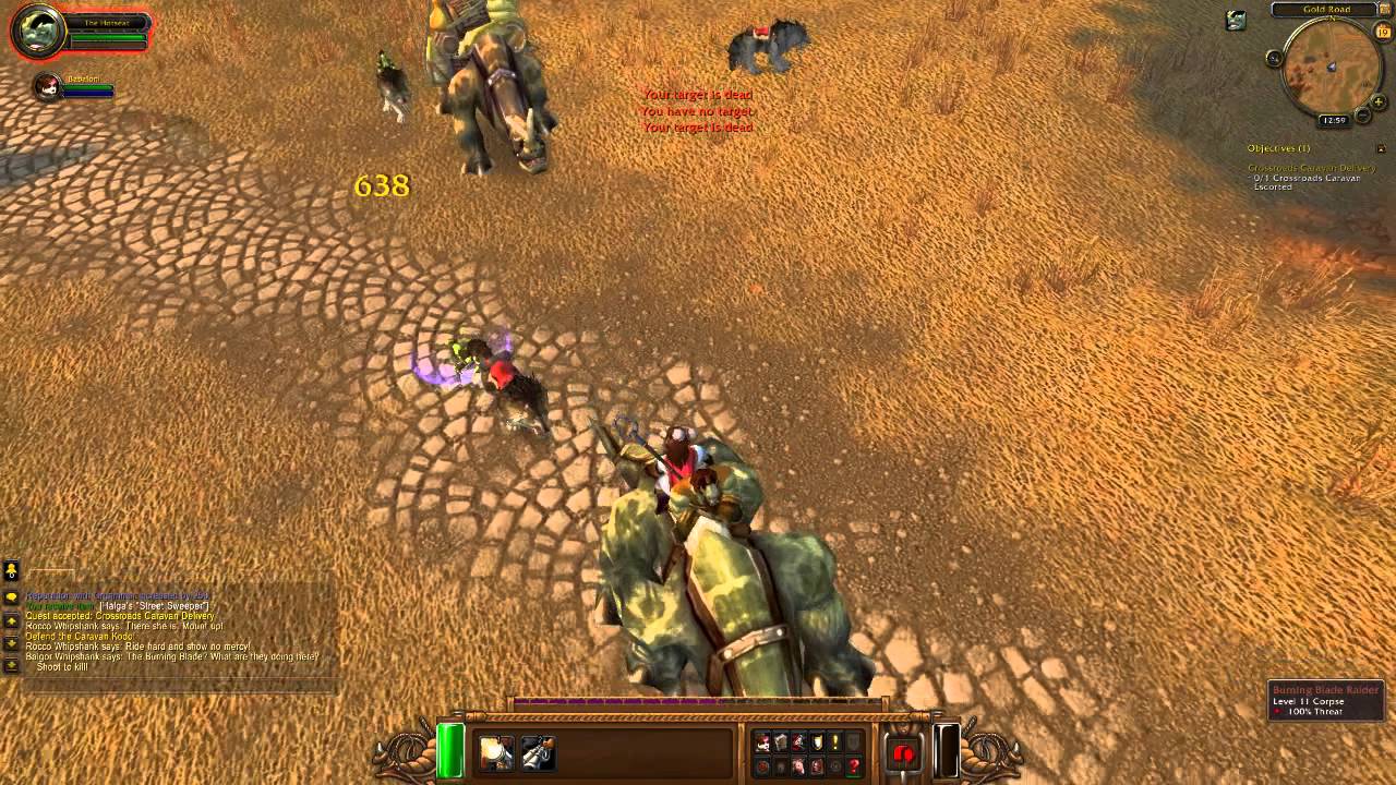 World of Warcraft Crossroads Caravan Delivery Quest - YouTube
