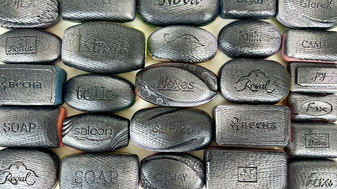 ASMR Carving colored diamond soap. Soothing cutting soap. / ASMR Soap ...