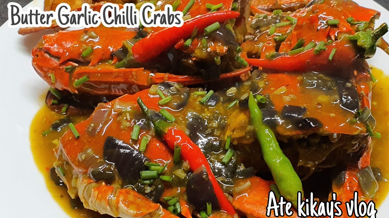 BUTTER GARLIC CHILLI CRABS (Prepared by Mister) - YouTube